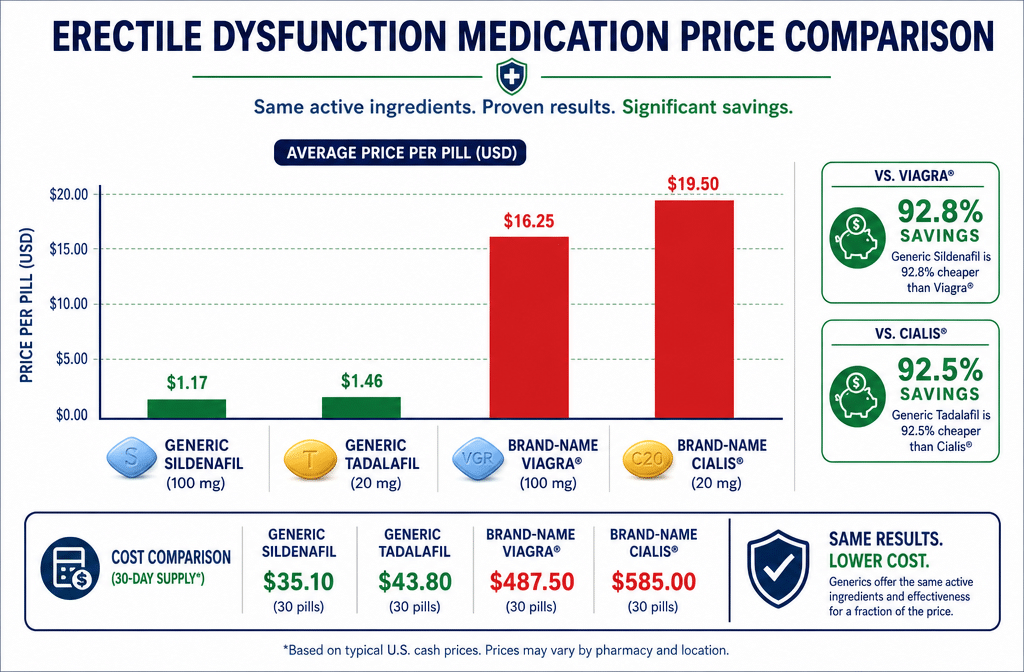 Cheapest ED Pills 2026: Generic Options, Prices & Where To Buy